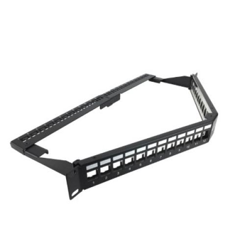 Nexxt 24P Angled Modular Shielded Patch Panel 1U - Nexxt Solutions Infrastructure | megacenter.cl